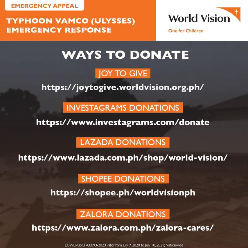 World Vision mounts humanitarian response for Typhoon Ulysses-stricken ...