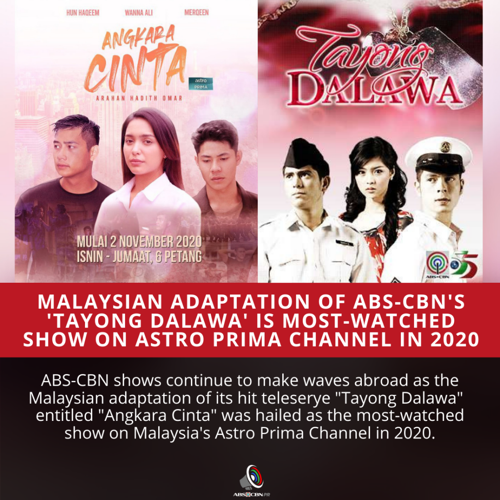 Malaysian adaptation of ABS-CBN's "Tayong Dalawa" breaks records in ...