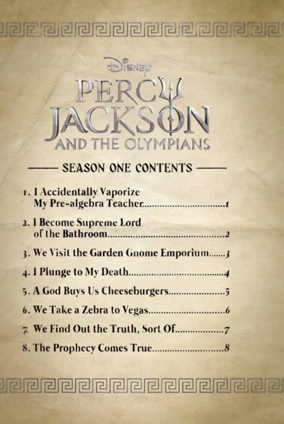 Disney+ reveals cast and episode list for “Percy Jackson and the ...